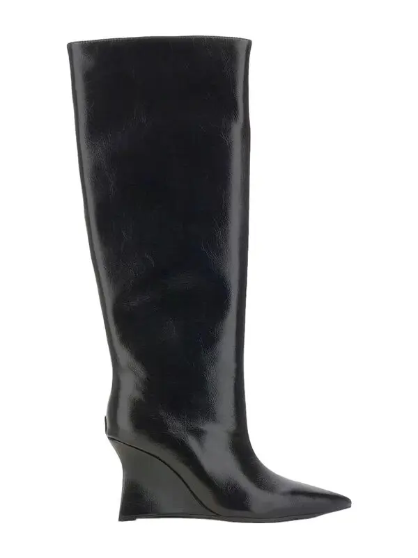 TWENTY FOURHAITCH Diadema Pointed-toe Wedge Boots - Black