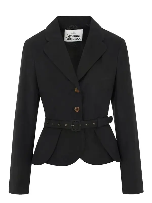 VIVIENNE WESTWOOD Belted Peplum-hem Jacket - Black