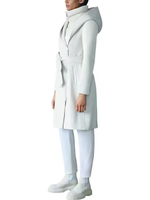 Mackage Shia-slb Belted Hooded Coat - White