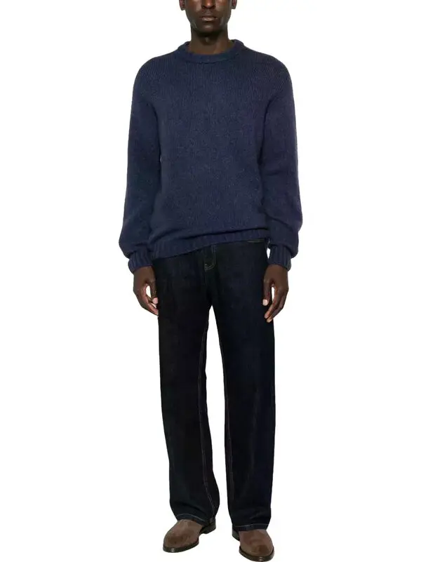 ORIGINAL VINTAGE Hope Ribbed-trim Sweater - Blue