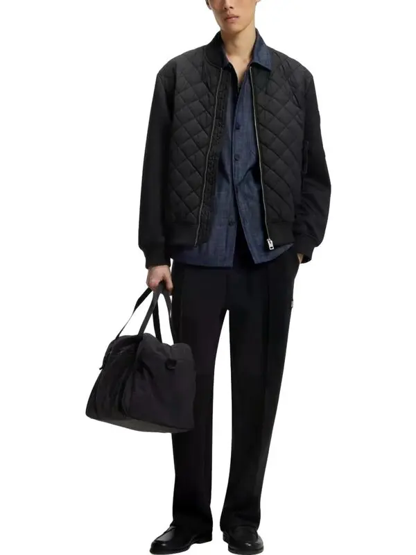 Hugo Quilted Padded Coat - Black