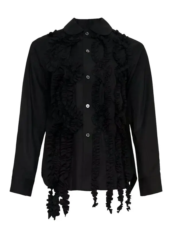 TAO Ruffle-trimmed Cotton Shirt - Black