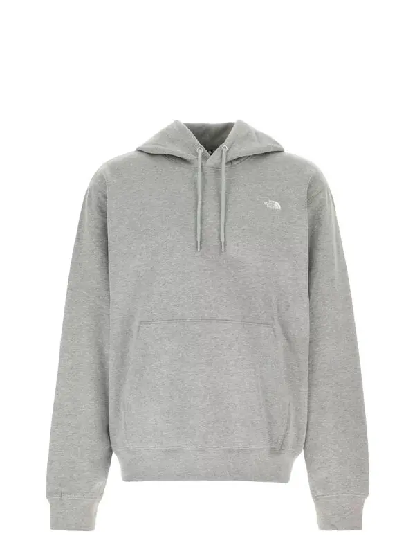 The North Face Logo-embroidered Jersey Hoodie - Grey