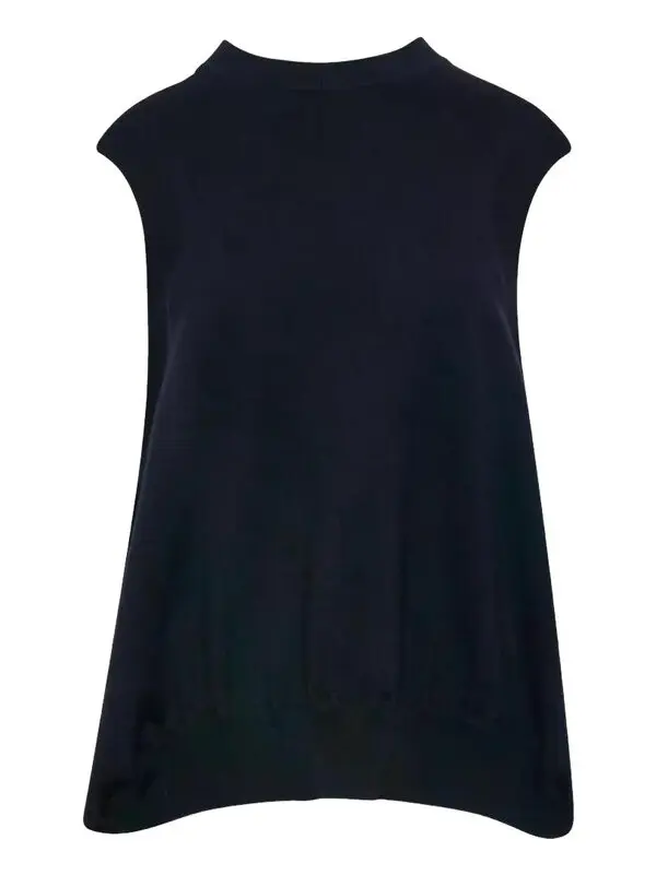ENFOLD Knit Curve Vest - Blue