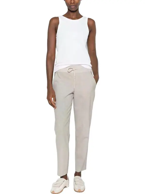 PANICALE Drawstring Tapered Trousers - Grey