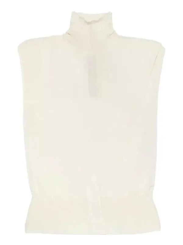 Rick Owens Ribbed Turtleneck Top - Neutrals