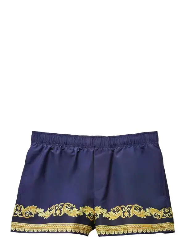 Versace Printed Swim Shorts - Purple