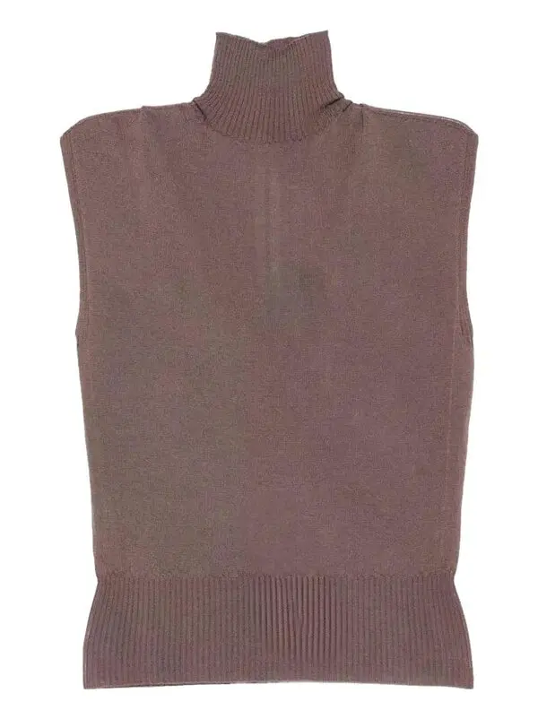 Rick Owens Turtleneck Sleeveless Top - Brown