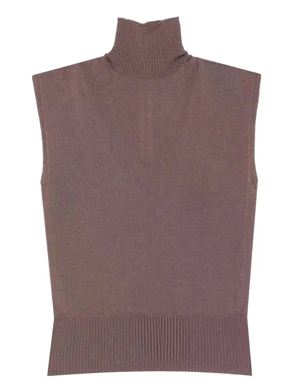 Rick Owens Turtleneck Sleeveless Top - Brown