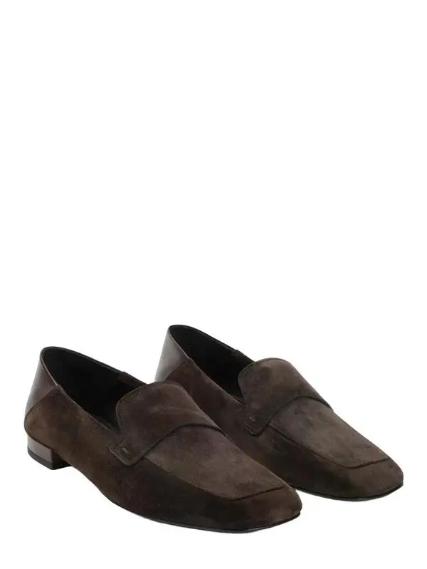 Giorgio Armani Leather Loafers - Brown