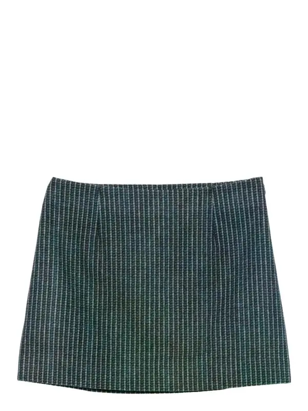 STELLA NOVA Check-pattern A-line Mini Skirt - Blue