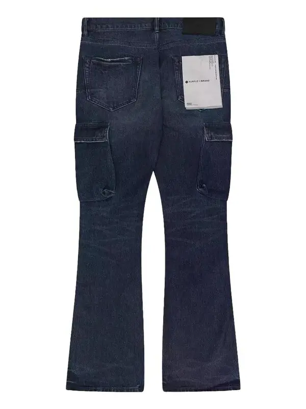 PURPLE BRAND Belt-loop Pocket Cargo Jeans - Blue