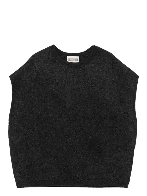 SEMICOUTURE Knitted Sleeveless Sweater - Grey