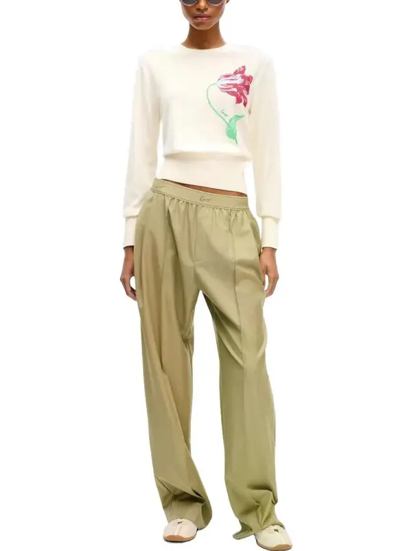 Kenzo Tulip Embroidered Pullover - Neutrals