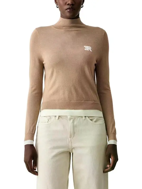 ERMANNO FIRENZE Logo-patch Sweater - Neutrals