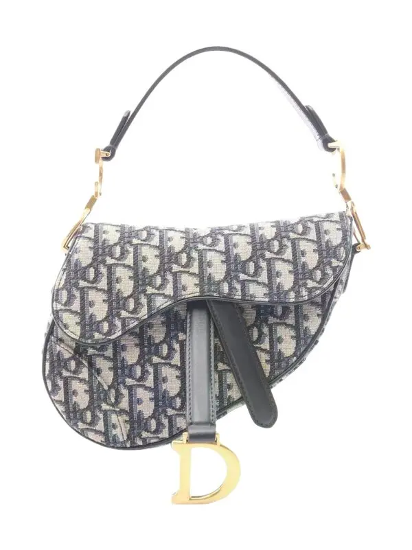Dior Oblique Monogram Mini Saddle Handbag - Blue