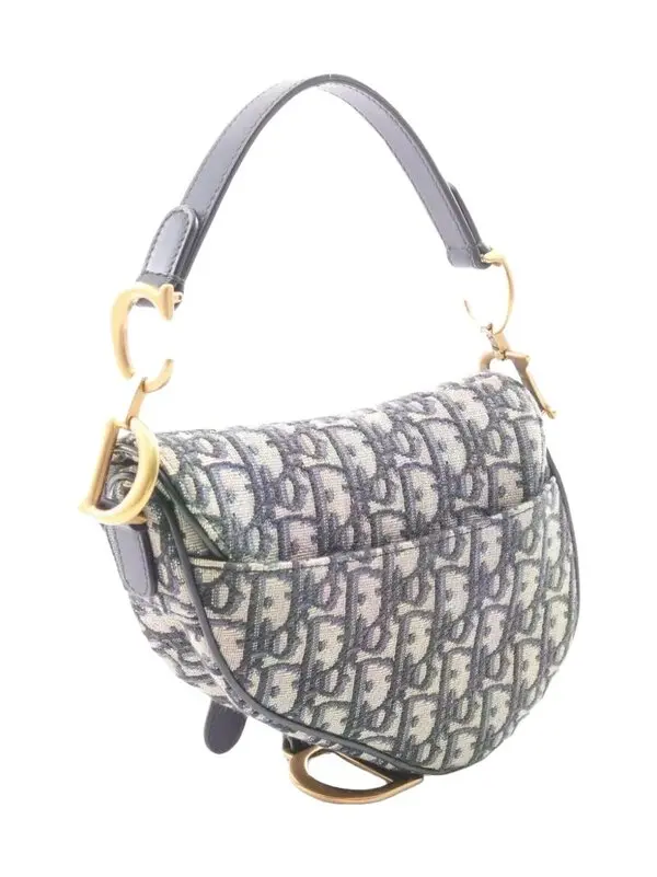 Dior Oblique Monogram Mini Saddle Handbag - Blue