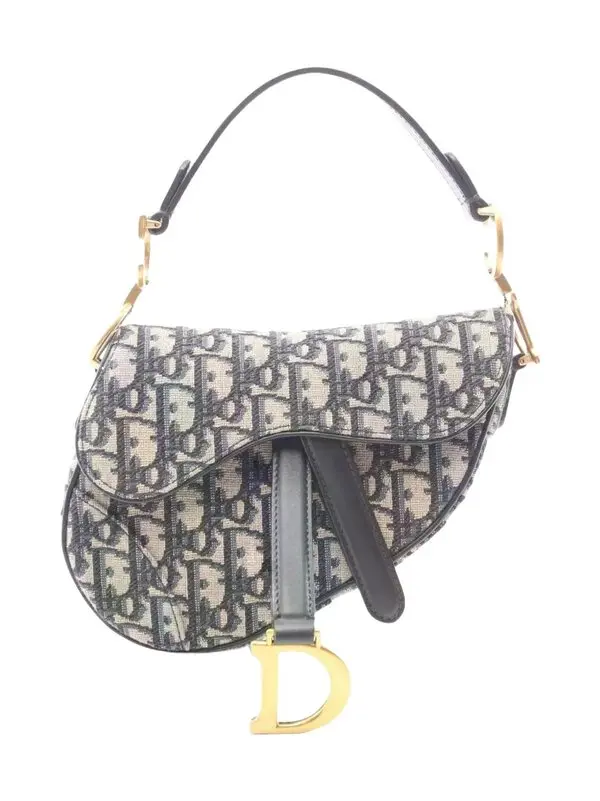 Dior Oblique Monogram Mini Saddle Handbag - Blue