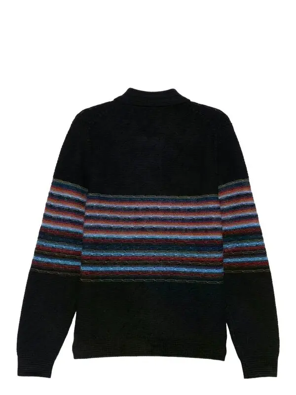 Paul Smith Graphic-print Zip-up Cardigan - Blue