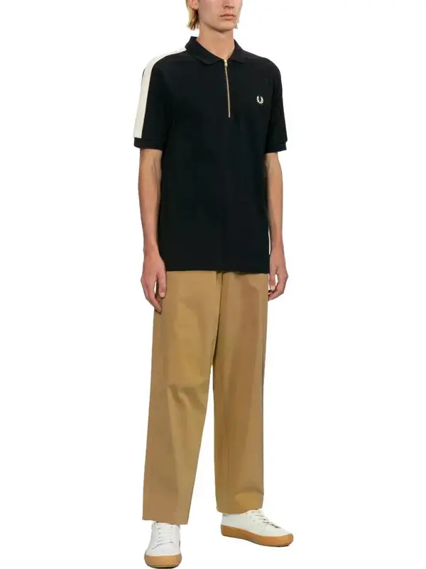 Fred Perry Logo-embroidered Short Sleeve Polo Shirt - Blue