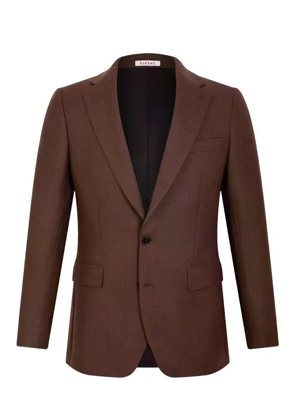 FURSAC Virgin Wool-blend Blazer - Brown