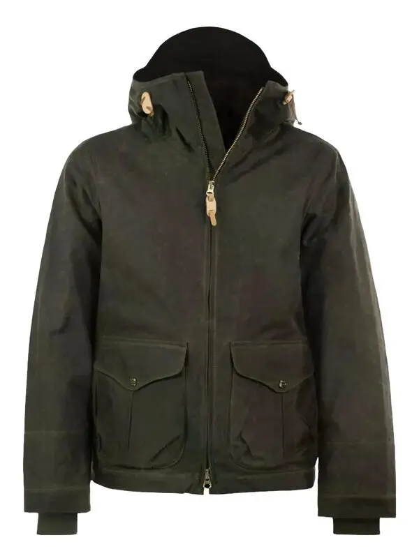 CECCARELLI High-collar Hooded Jacket - Green