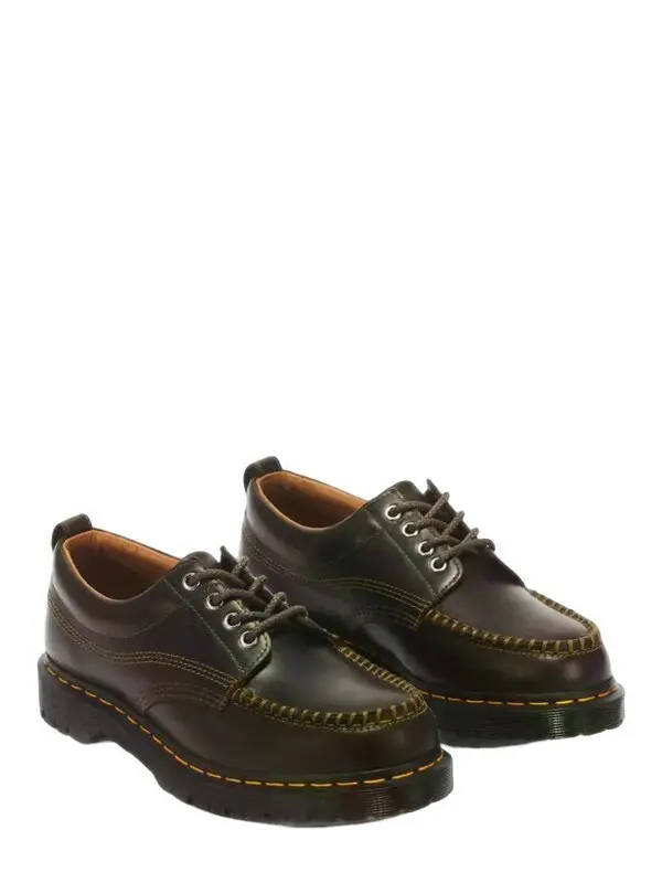 Dr. Martens Lowell Whipstitch-detail Moc Toe Shoes - Brown