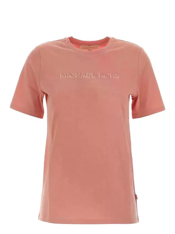 Michael Kors Logo-embossed Cotton T-shirt - Pink