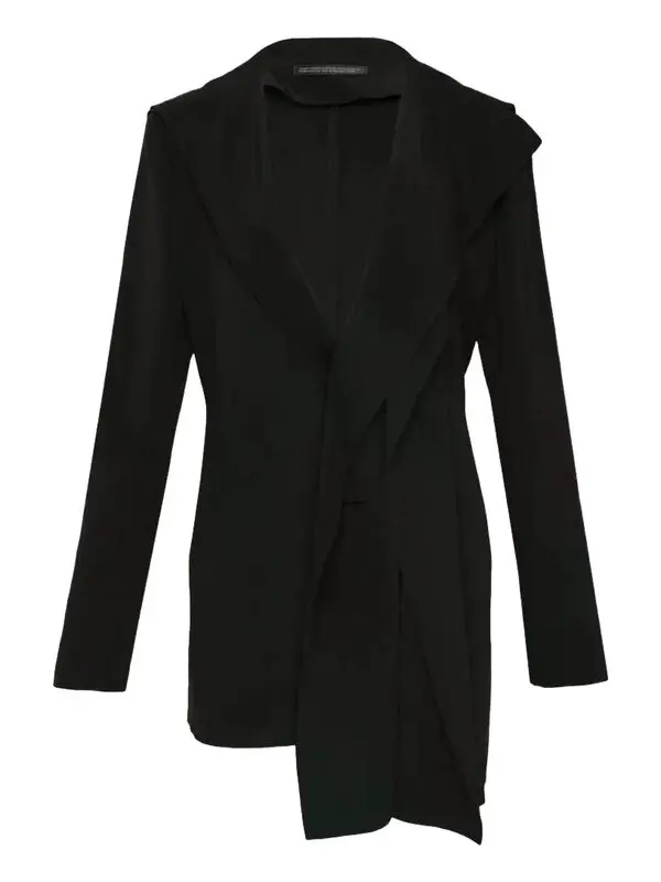 Yohji Yamamoto Asymmetric Sailor-collar Jacket - Black