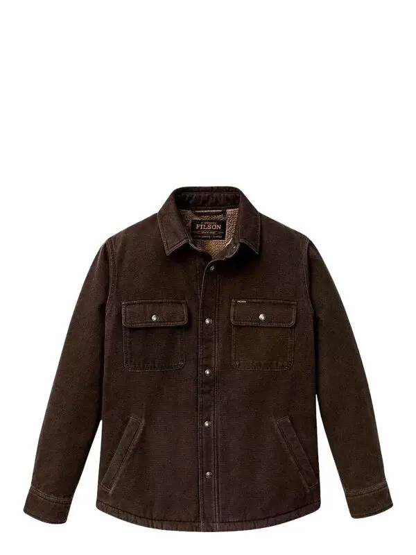 Filson Fleece-lined Button-up Shirt Jacket - Brown