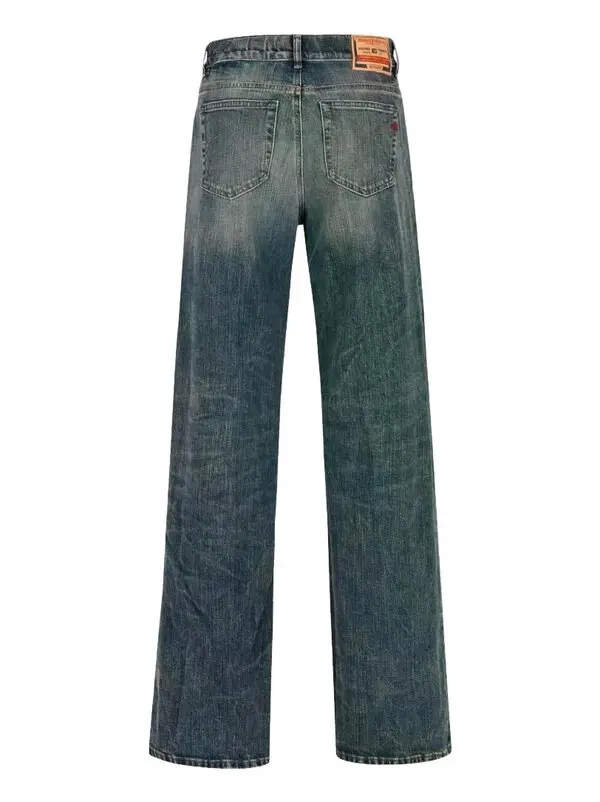 DIESEL® Washed Straight-leg Jeans - Blue