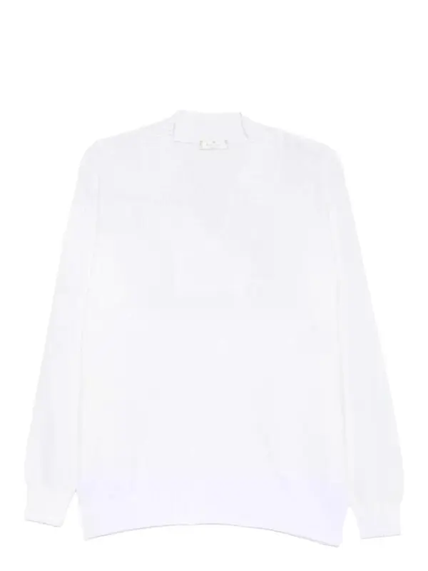 PANICALE V-neck Knitted Sweater - White