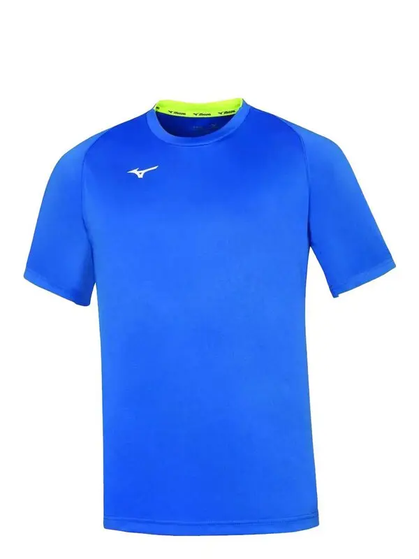 Mizuno Logo-print Raglan-sleeve T-shirt - Blue