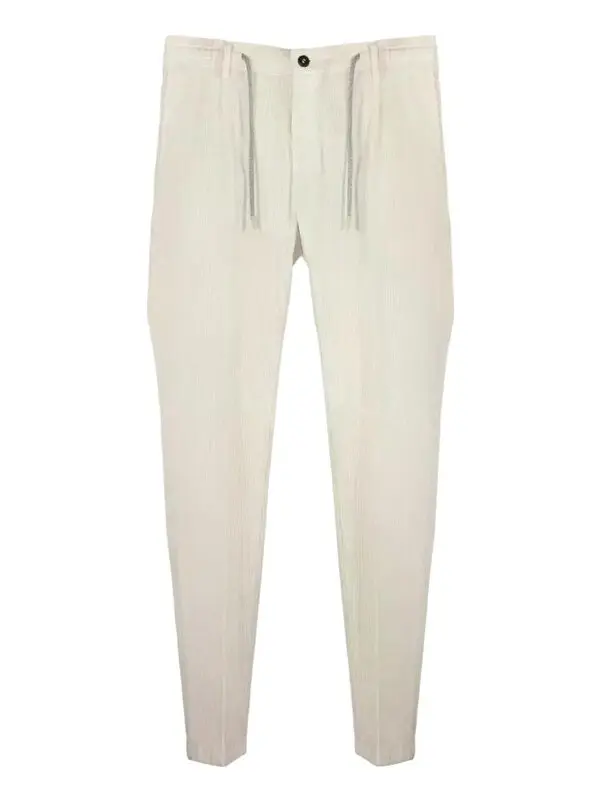 Eleventy Ribbed Drawstring Trousers - Neutrals