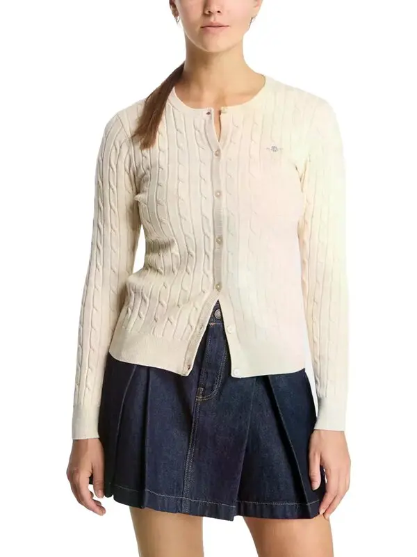Gant Cable-knit Cardigan - Neutrals
