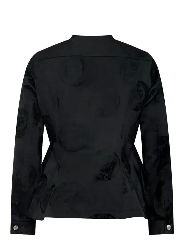 Comme Des Garçons Ruffled Fitted Jacket - Black