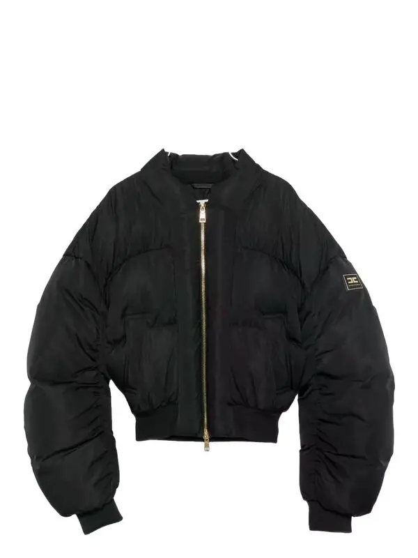 Elisabetta Franchi Cropped Puffer Jacket - Black