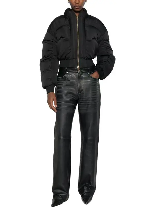 Elisabetta Franchi Cropped Puffer Jacket - Black
