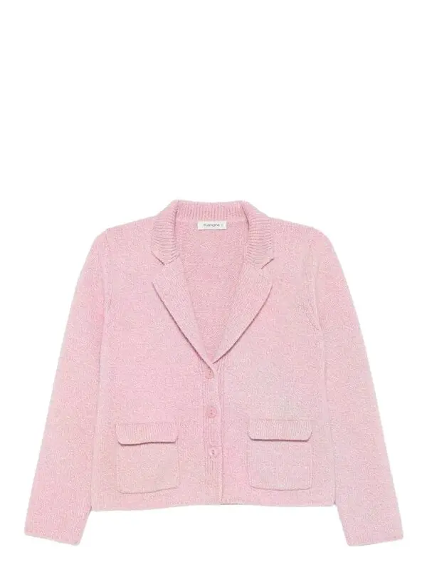 KANGRA Knitted Notch-lapel Jacket - Pink