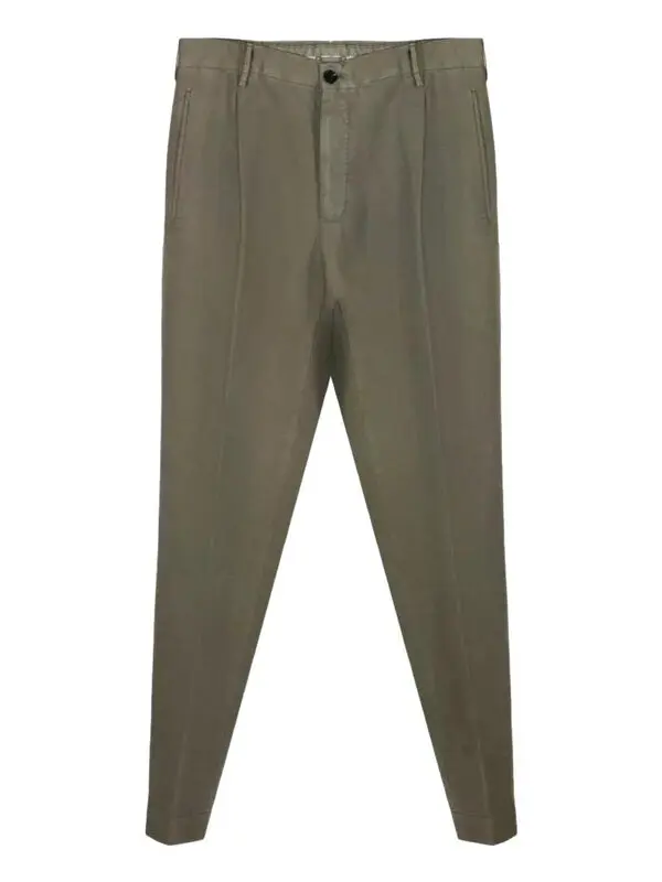 Incotex Pleated Twill Trousers - Green