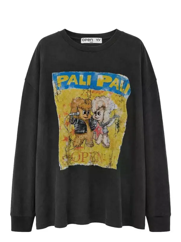 OPEN YY Pet Club Graphic-print T-shirt - Grey