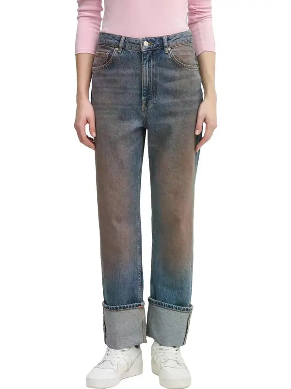 Sisley Faded Turn-up Jeans - Blue