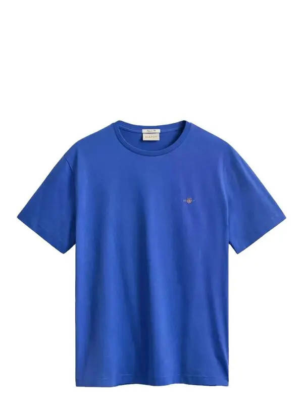 Gant Shield Logo-embroidered T-shirt - Blue