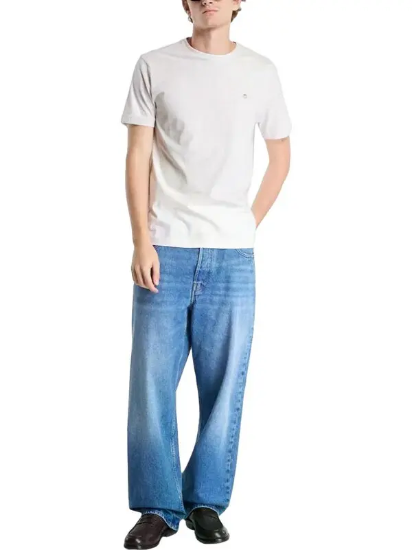 Gant Logo-embroidered T-shirt - Neutrals