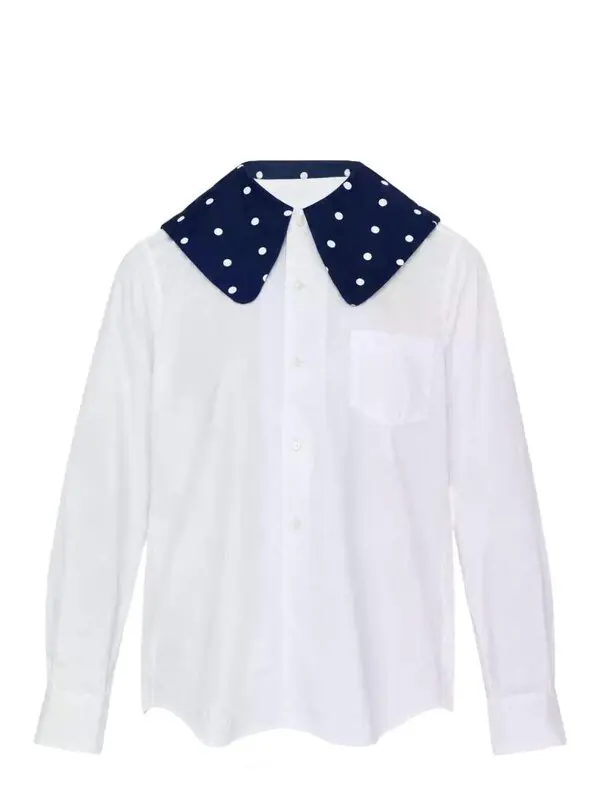 Comme Des Garçons Polka-dot Collar Shirt - White