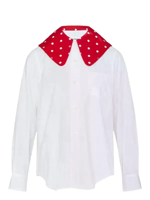 Comme Des Garçons Polka-dot-collar Shirt - White