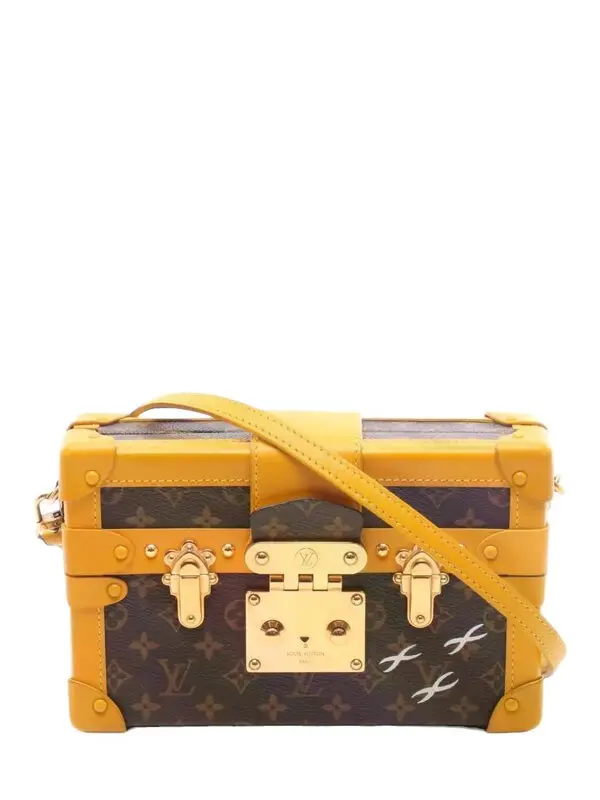 LOUIS VUITTON Petite Malle Monogram Canvas Cross Body Bag - Brown