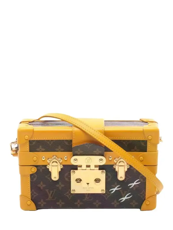 LOUIS VUITTON Petite Malle Monogram Canvas Cross Body Bag - Brown