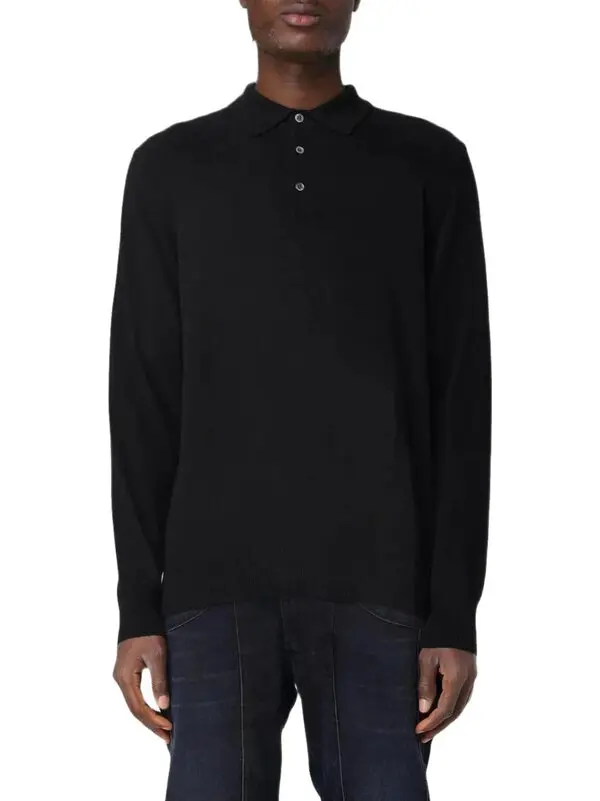 XC Knitted Polo Shirt - Black