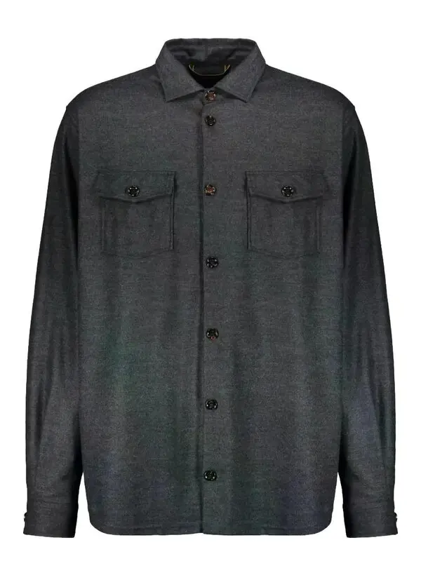 MOORER Meyer Button-up Shirt Jacket - Grey